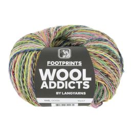 Footprints von WOOLADDICTS by Lang Yarns, Gr&uuml;n/Gelb/Rosa, aus Baumwolle