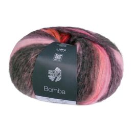 Bomba von Lana Grossa, Rosa/Pink/Koralle/Brombeer/Graurot/Graurosa/Dunkelgrau, aus Schurwolle