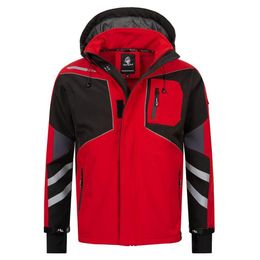 Rock Creek Outdoorjacke Herren Gr&ouml;&szlig;e 5XL hellgrau / rot / schwarz