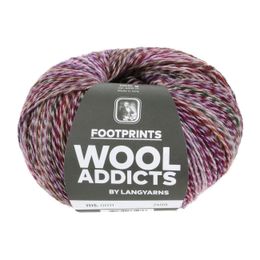 Footprints von WOOLADDICTS by Lang Yarns, Lilac/Fuchsia/Brown, aus Baumwolle