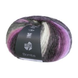 Bomba von Lana Grossa, Orchidee/Brombeer/Graubeige/Graugr&uuml;n/Dunkelgrau, aus Schurwolle