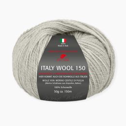 Italy Wool 150 von Pro Lana, Hellgrau meliert, aus Schurwolle