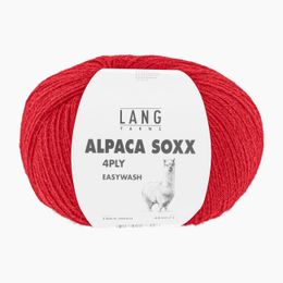 Sockenwolle Alpaca Soxx 4-fach von Lang Yarns, Rot, aus Alpaka