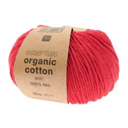 Essentials Organic Cotton aran von Rico Design, Erdbeere, aus Baumwolle