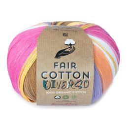 Fair Cotton Diverso von Katia, Gelb/Fuchsia, aus Baumwolle