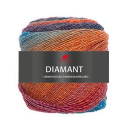 Diamant von Pro Lana, T&uuml;rkis/Blau/Orange, aus Schurwolle