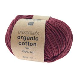 Essentials Organic Cotton aran von Rico Design, Weinrot, aus Baumwolle