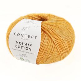 Mohair Cotton von Katia, Senfgelb, aus Baumwolle