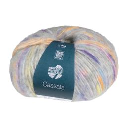 Cassata von Lana Grossa, Hellgrau/Violett/Saphirblau/Zartgelb/Graurosa/Pfirsich, aus Schurwolle