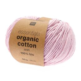 Essentials Organic Cotton aran von Rico Design, Bl&uuml;tenrosa, aus Baumwolle