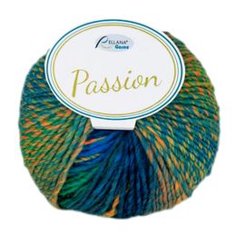 Passion von Rellana Garne, Gelb/Orange/Blau/Gr&uuml;n, aus Schurwolle