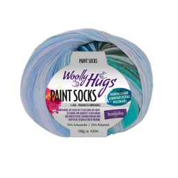 Sockenwolle Paint Socks von Woolly Hugs, Blau/T&uuml;rkis, aus Schurwolle