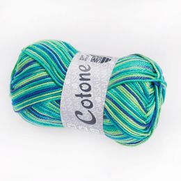 Cotone Print von Lana Grossa, Smaragd/Hellgr&uuml;n/Blau/Petrol, aus Baumwolle