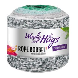 Rope Bobbel von Woolly Hugs, Wei&szlig;/Mint, aus Baumwolle
