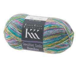 Sockenwolle Sensitive Socks Bamboo von KKK, Rosa/Gelb/Gr&uuml;n/Blau, aus Polyacryl
