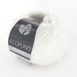 Ecopuno von Lana Grossa, Wei&szlig;, aus Baumwolle