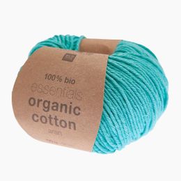 Essentials Organic Cotton aran von Rico Design, T&uuml;rkis, aus Baumwolle