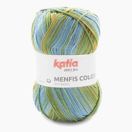 Menfis Color von Katia, Ocker/Gr&uuml;n/Blau, aus Baumwolle