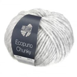 Ecopuno Chunky von Lana Grossa, Hellgrau meliert, aus Baumwolle