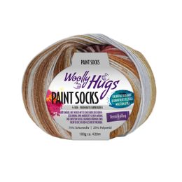 Sockenwolle Paint Socks von Woolly Hugs, Curry/Braun, aus Schurwolle