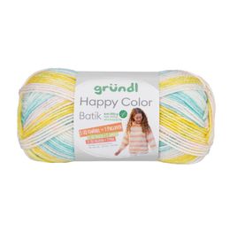 gr&uuml;ndl Happy Color Batik von Gr&uuml;ndl, Wei&szlig;/Narzisse/Mint/Ros&eacute;, aus Polyacryl
