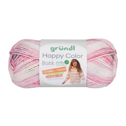 gr&uuml;ndl Happy Color Batik von Gr&uuml;ndl, Wei&szlig;/Zinn/Orchidee/Ros&eacute;, aus Polyacryl