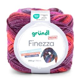 gr&uuml;ndl Finezza von Gr&uuml;ndl, Feuerrot/Fuchsia/Mauve/Blaugrau, aus Schurwolle