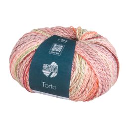 Torto von Lana Grossa, Pfirsich/Orange/Blassgr&uuml;n/Flieder/Lachs/Weinrot, aus Baumwolle