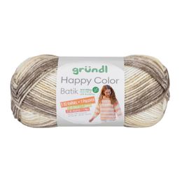 gr&uuml;ndl Happy Color Batik von Gr&uuml;ndl, Wei&szlig;/Walnuss/Beige/Nougat, aus Polyacryl