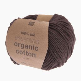Essentials Organic Cotton aran von Rico Design, Schokolade, aus Baumwolle