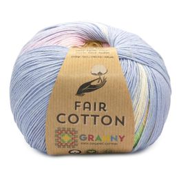 Fair Cotton Granny von Katia, Gr&uuml;n/Gelb/Ros&eacute;/Lila, aus Baumwolle