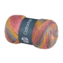 Cottonhair von Lana Grossa, Umbra/Beere/Ockergelb/Altrosa/Rauchblau, aus Mohair