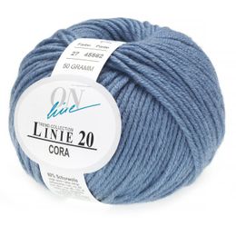 Linie 20 Cora Uni von ONline, Mittelblau, aus Schurwolle