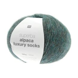 Sockenwolle Superba Alpaca Luxury Socks von Rico Design, Aqua, aus Schurwolle