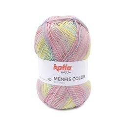 Menfis Color von Katia, Pastellgelb/Pastellblau/Hellrosa, aus Baumwolle