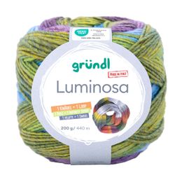 gr&uuml;ndl Luminosa von Gr&uuml;ndl, Wiesengr&uuml;n/Lila/Himmelblau, aus Schurwolle
