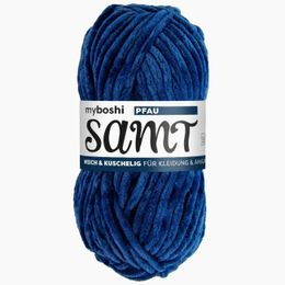 Samt von myboshi, Pfau, aus Polyester