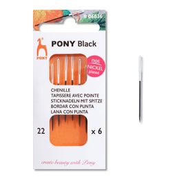 Pony Black Sticknadeln mit Spitze