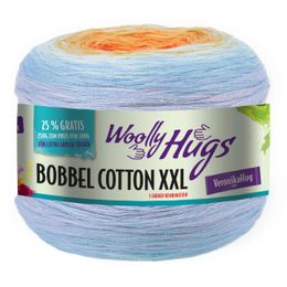 Bobbel Cotton XXL von Woolly Hugs, Mandarin/Hellblau/Flieder, aus Baumwolle