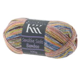 Sockenwolle Sensitive Socks Bamboo von KKK, Lila/Orange/Rosa, aus Polyacryl