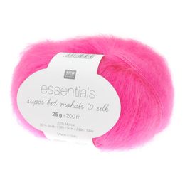 Essentials Super Kid Mohair Loves Silk von Rico Design, Neon-Pink, aus Mohair