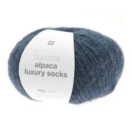 Sockenwolle Superba Alpaca Luxury Socks von Rico Design, Petrol, aus Schurwolle