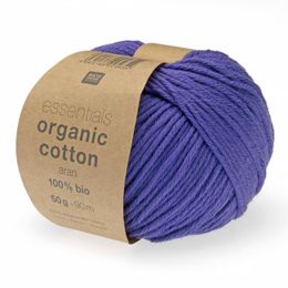 Essentials Organic Cotton aran von Rico Design, Violett, aus Baumwolle