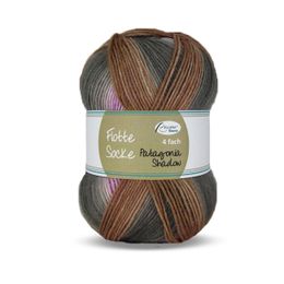 Sockenwolle Flotte Socke 4-fach Patagonia Shadow von Rellana Garne, Lila/Grau, aus Schurwolle