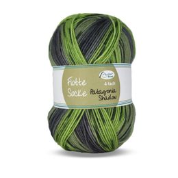 Sockenwolle Flotte Socke 4-fach Patagonia Shadow von Rellana Garne, Gr&uuml;n/Grau, aus Schurwolle