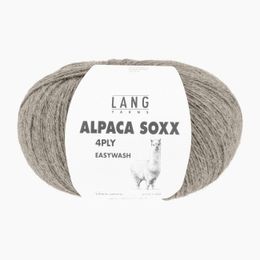 Sockenwolle Alpaca Soxx 4-fach von Lang Yarns, Hellbraun M&eacute;lange, aus Alpaka