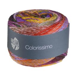 Colorissimo von Lana Grossa, Braunorange/Kupferrot/Fliederlila/Aubergine/Graugr&uuml;n/Oliv, aus Schurwolle