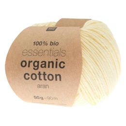 Essentials Organic Cotton aran von Rico Design, Vanille, aus Baumwolle