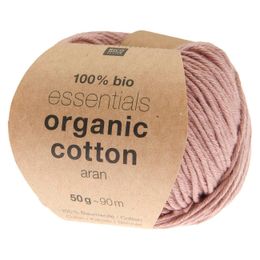 Essentials Organic Cotton aran von Rico Design, Beere, aus Baumwolle