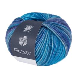 Picasso von Lana Grossa, T&uuml;rkis/Petrol/Royal/Graublau, aus Schurwolle